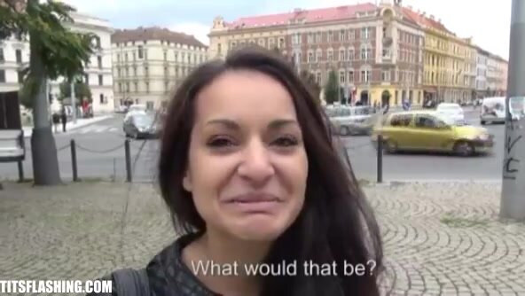 This Cutie Flash Her Tits For Money